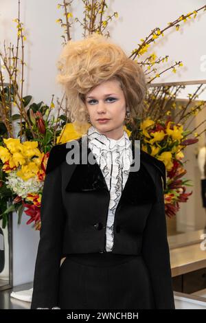 Model wearing dress by Gunter Ruecker for Gunter Project 2 during ...