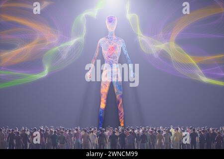 Artificial intelligence taking over, conceptual illustration Stock ...