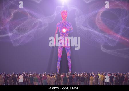 Artificial intelligence taking over, conceptual illustration Stock ...