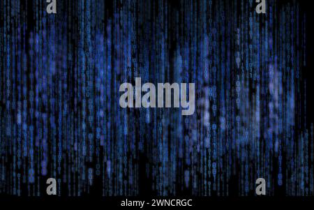 Blue binary code - matrix style background Stock Photo - Alamy