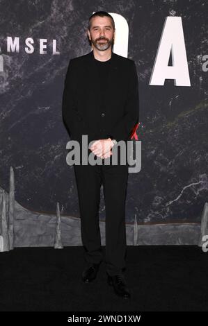 Composer David Fleming attends the premiere of Netflix's "Damsel" at ...