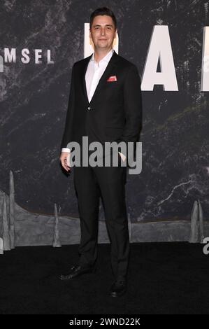 Dan Mazeau attends the premiere of Netflix's "Damsel" at the Paris ...