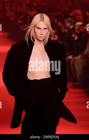Britney Manson walks the runway during the Vetements Womenswear Fall ...