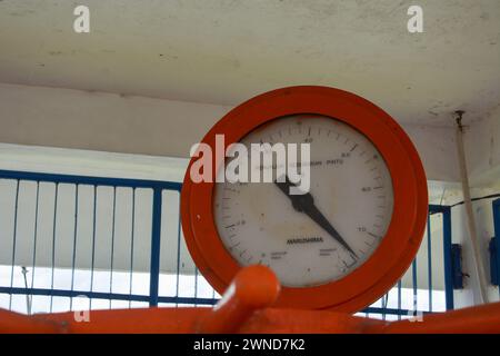 June 3, 2023, Photo of a tool for measuring water discharge (Current ...