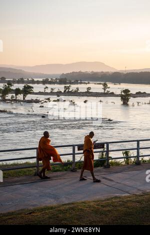 confluence of Mekong River and Mun River at Two Color River viewpoint ...