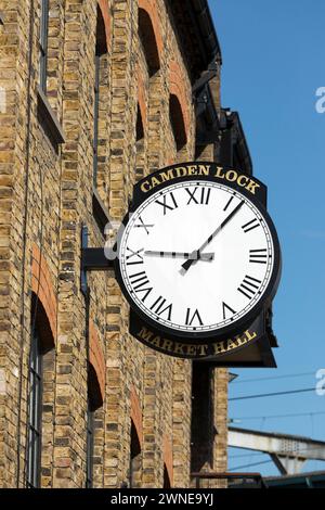 Clock Camden Lock Market Hall Camden Town London England UK Stock Photo ...