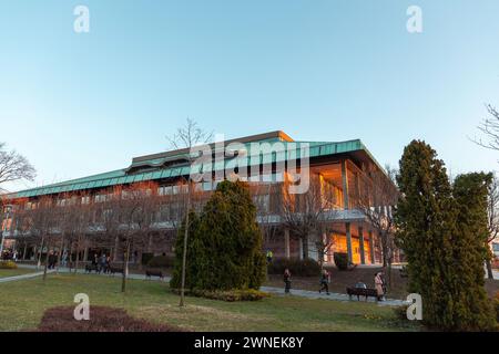 Belgrade, Serbia - 8 FEB 2024: The National Library of Serbia located ...