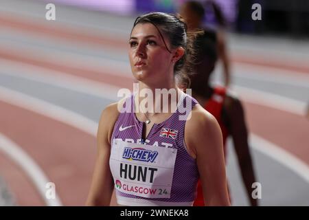 Amy Hunt (GBR, 60 Metres) before her heat during the 2024 World ...
