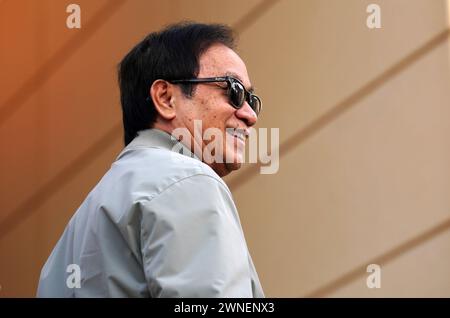 Co-owner of Red Bull Chalerm Yoovidhya and team principal Christian Horner before the Bahrain ...