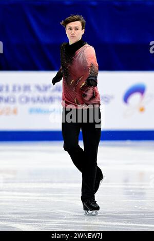Daniel MARTYNOV (USA), during Junior Men Free Skating, at the ISU World ...