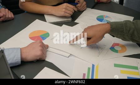 Close Up of unknown business people joining hands. Teamwork ...