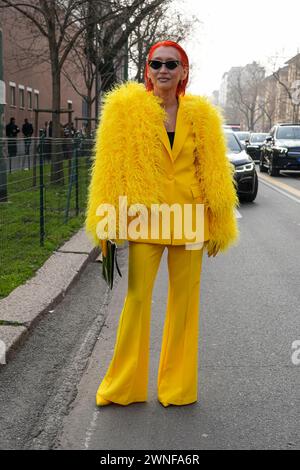 Street Style: Galiya Hami is seen outside the Fendi fashion show during ...