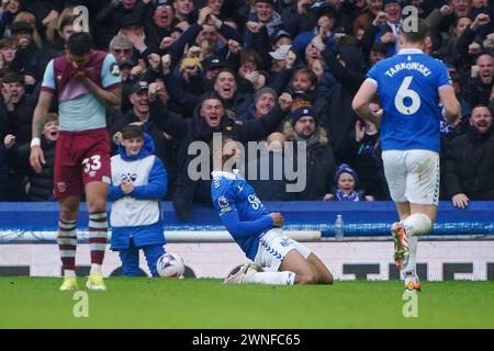 Everton's Beto celebrates scoring their side's first goal of the game ...