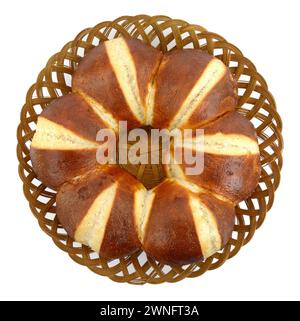 Freshly baked traditional German laugenbrot. Bavarian homemade pretzel ...