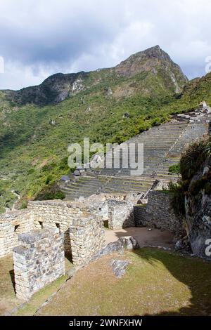 Agricultural zone of the ancient Inca City of Machu Picchu. The 15-th ...