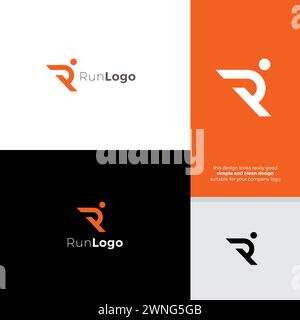 R People Logo Simple. Letter R Run Logo. Running Logo Stock Vector ...