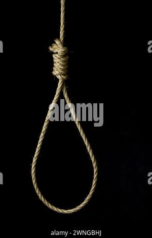 knotted gallows rope Stock Photo - Alamy