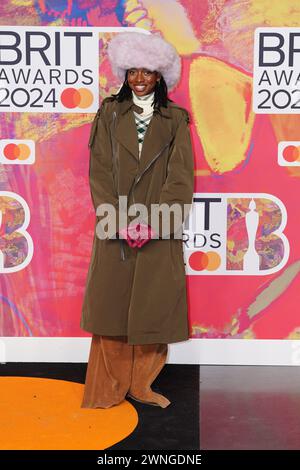 Little Simz attending the Brit Awards 2024 at the O2 Arena, London ...