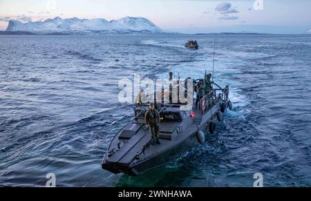 A Swedish Marine, assigned to 2nd Battalion, aboard a CB90-class fast ...