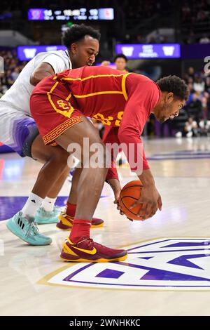 March 02, 2024: USC Trojans forward DJ Rodman (10) and Washington ...