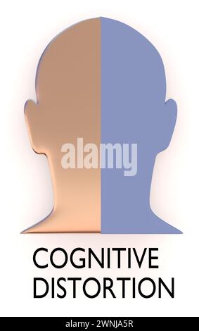 3D illustration of a human brain, titled as DTI - Diffusion Tensor ...