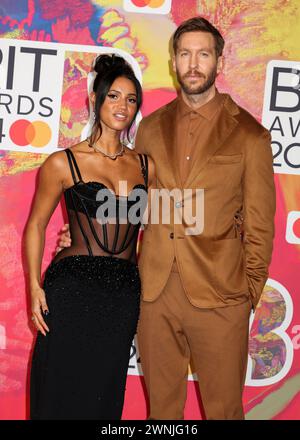 Calvin Harris and Vick Hope attend Sony Music UK Brit Awards 2024 After ...