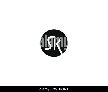 creative letter SK logo design vector template Stock Vector Image & Art ...