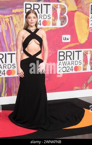 Becky Hill attending the Brit Awards 2023 at the O2 Arena, London. Picture date: Saturday ...