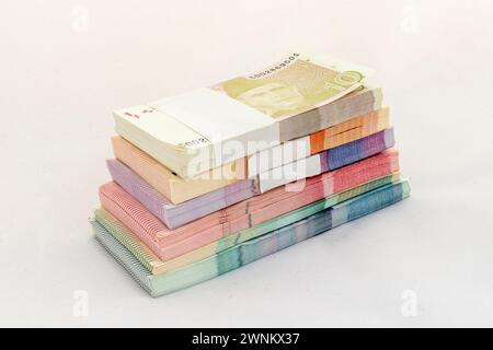 Pakistan currency banknote bundles on white isolated background Stock ...