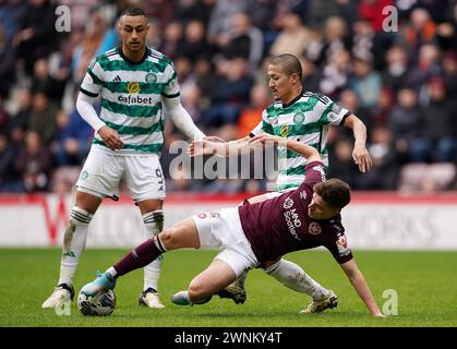 Celtic's Daizen Maeda (right) during a training session at the ...