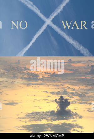 No war. No Nukes. Ukraine war. Russia special military operation. Signs ...