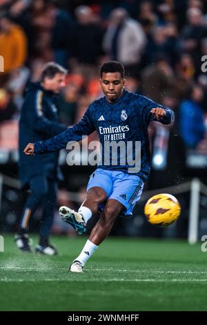 MADRID, SPAIN - March 4: Rodrygo Goes of Real Madrid celebrates a goal ...