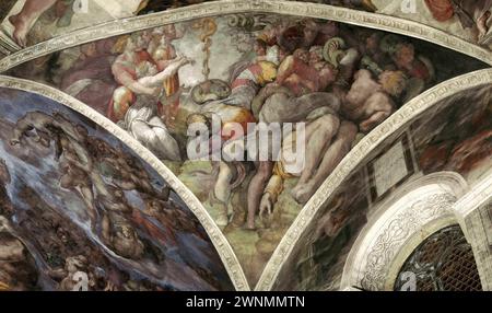 Michelangelo Buonarroti – The Brazen Serpent Sistine Chapel Stock Photo ...