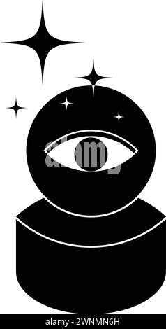 sphere magic line icon vector illustration Stock Vector Image & Art - Alamy