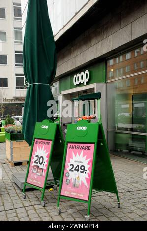 Copenhagen, Denmark /03 March 2024/.Coop chain food store in danish ...