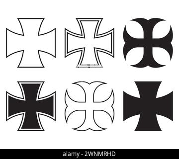 Iron Cross Vector, Vector Iron Cross Clipart, Christian Cross Cut File ...