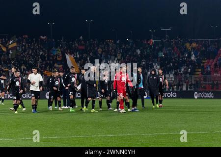 Team of AC Monza during the Italian championship Serie B football match ...