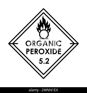 Organic peroxide color element. Hazardous material vector icon. Digital ...