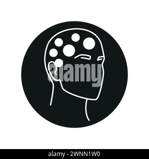 Ice pick Headache color icon. Vector isolated illustration. Migraine ...