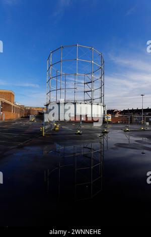 Gasometer at Crossgates in Leeds, West Yorkshire, that is scheduled to ...