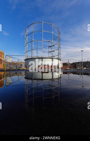 Gasometer at Crossgates in Leeds, West Yorkshire, that is scheduled to ...