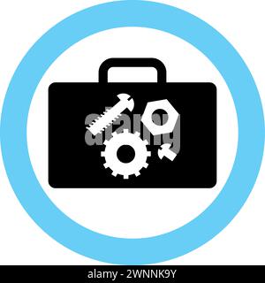 Silhouette of Repair Kit Icon in Flat Style Stock Vector Image & Art ...