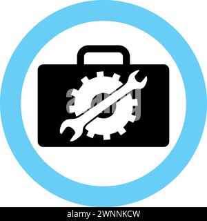 Silhouette of Repair Kit Icon in Flat Style Stock Vector Image & Art ...