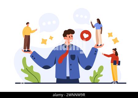 Active listening skill for business communication and negotiation. Tiny ...