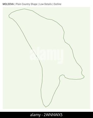 Moldova - plain country shape. Low, medium and high detailed maps of ...