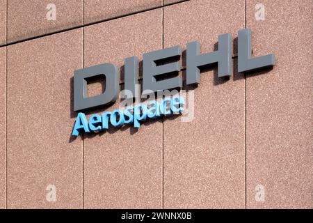 logo Diehl Aviation building, Diehl Aerospace GmbH, international aircraft manufacturers ...