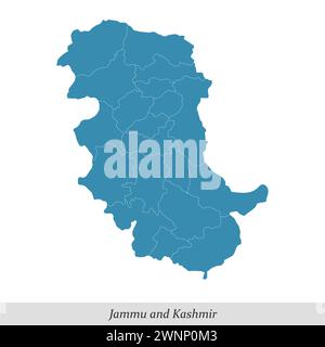 Symbol Map of the Union Territory Jammu and Kashmir (India) showing the ...