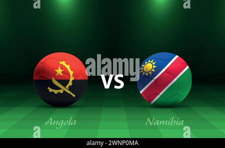 Angola vs Namibia football scoreboard broadcast template for soccer ...