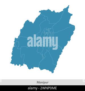Symbol Map of the State Manipur (India) showing the state/province with ...