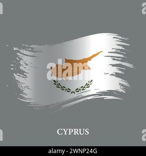 cyprus country flag concept with grunge design suitable for a logo icon ...